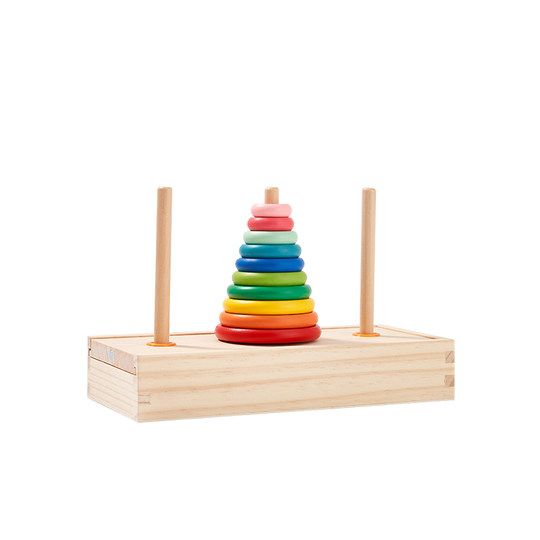 Tower of Hanoi 10-Story Wooden Boxed Children's Educational Toy ...