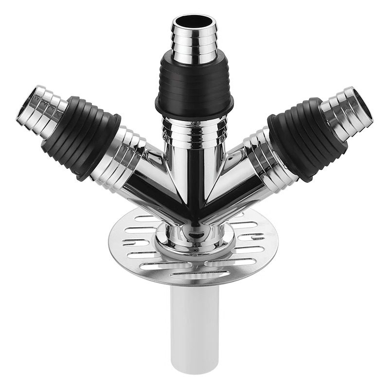 Downpipe Three-Way Washing Machine Drain Pipe | Floor Drain Joint ...