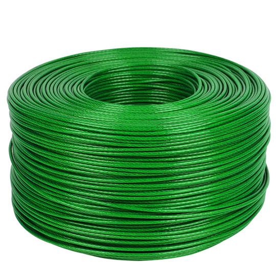 Nob County Plastic-Coated Green Leather Wire Rope Trailer Hoisting ...