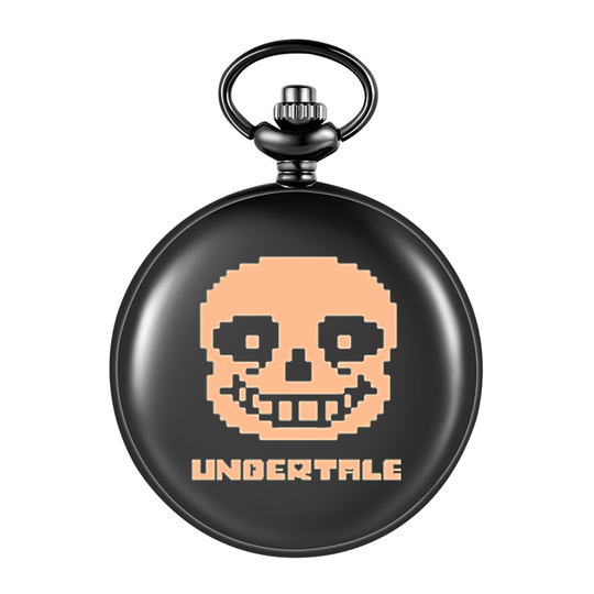 Undertale Sans Pocket Watch - 2D Game Clock Metal Quartz Watch