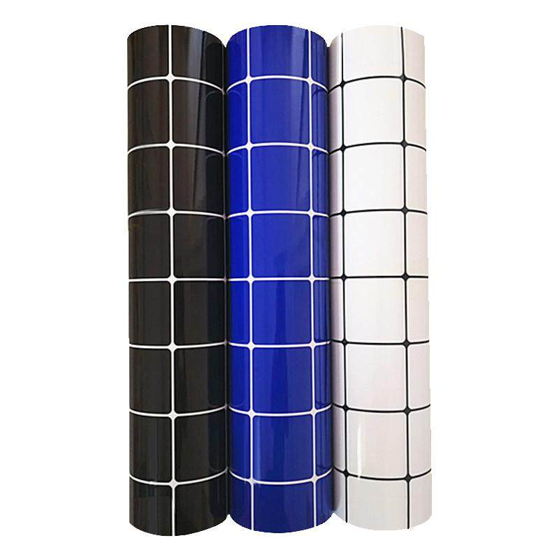 Aishang Fish Tank Bottom Sticker - Square Lattice - Blue/Black/White
