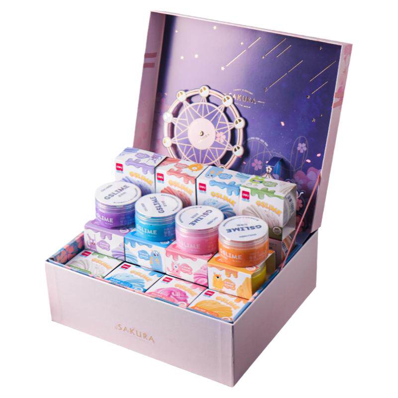 Sada pěnové modelovací hmoty Deli Slime - 6 barev, netoxická, bezpečná ...