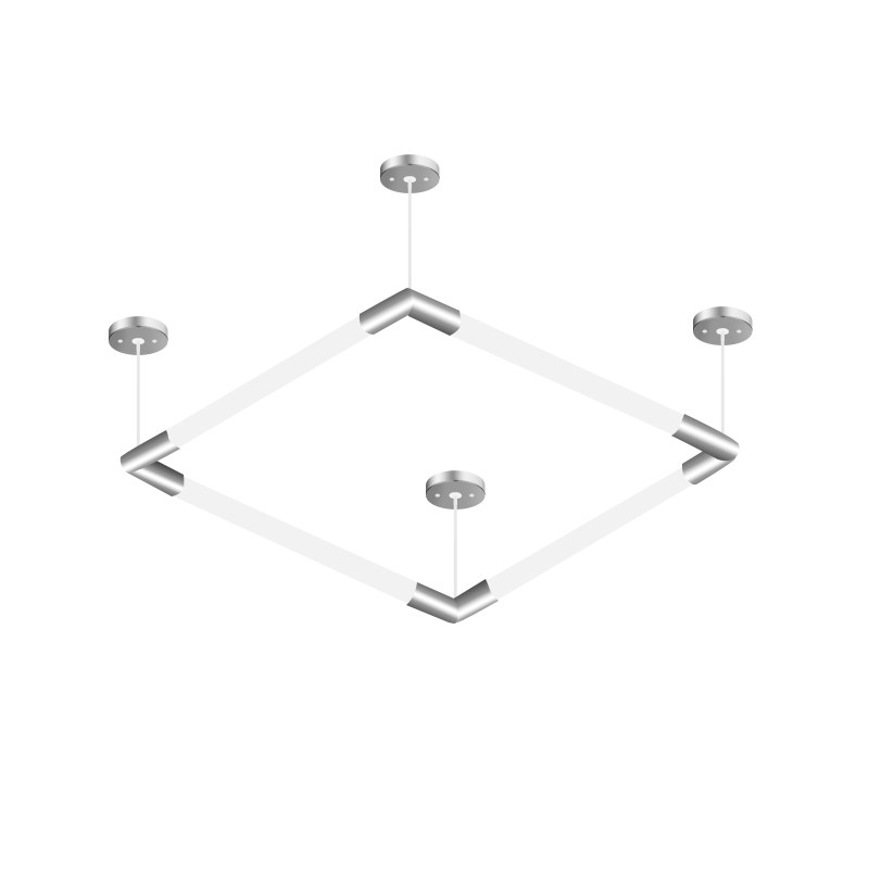 Leesa Modern LED Chandelier - Lampu Langit Bingkai Pipa 10-Lampu