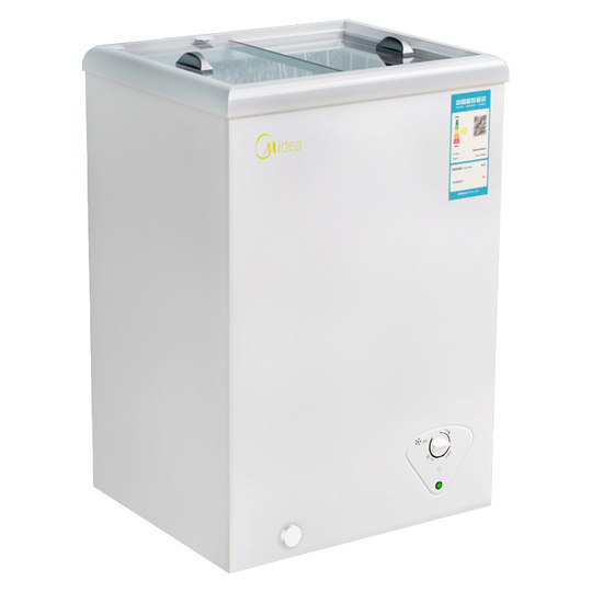 Midea Small Freezer for Home with Glass Display Cabinet