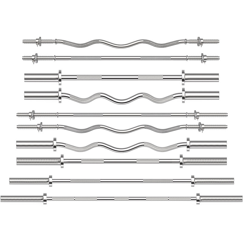 Barbell Bar for Home Fitness Equipment - Straight and Curved Options