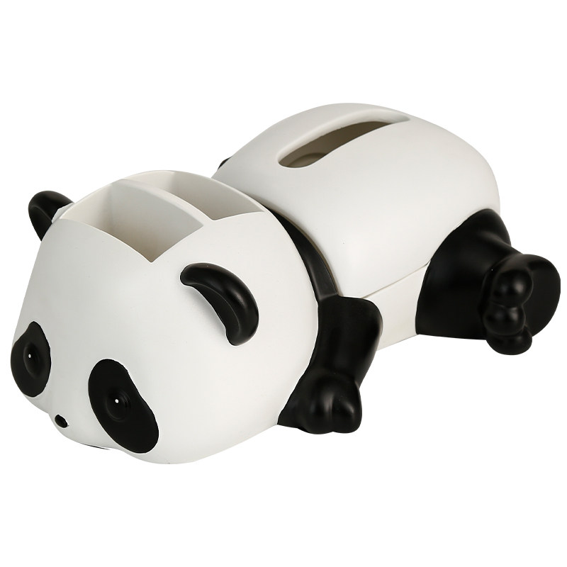 Cute Panda Ornaments Multifunctional Tissue Box Living Room Remote ...