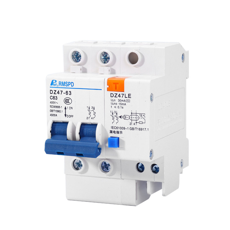 Rmspd Dz47le 2P63A Leakage Current Circuit Breaker 1000V Vacuum