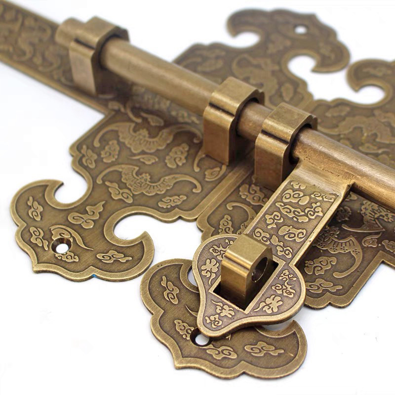 Antique Pure Copper Latch Chinese Style Retro Door Latch Courtyard Door ...