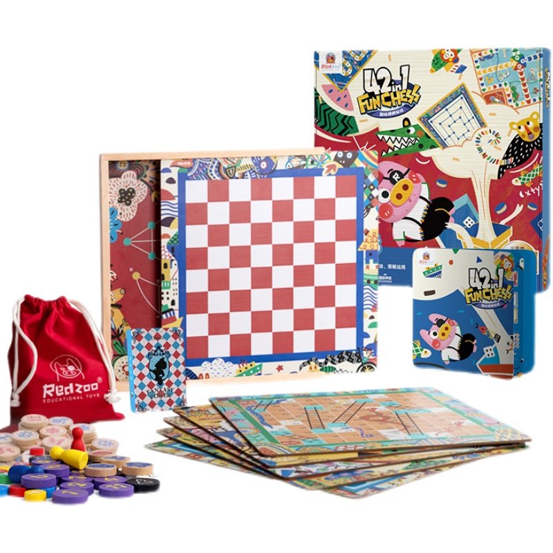 42-in-1 Flying Chess and Checkers Board Game