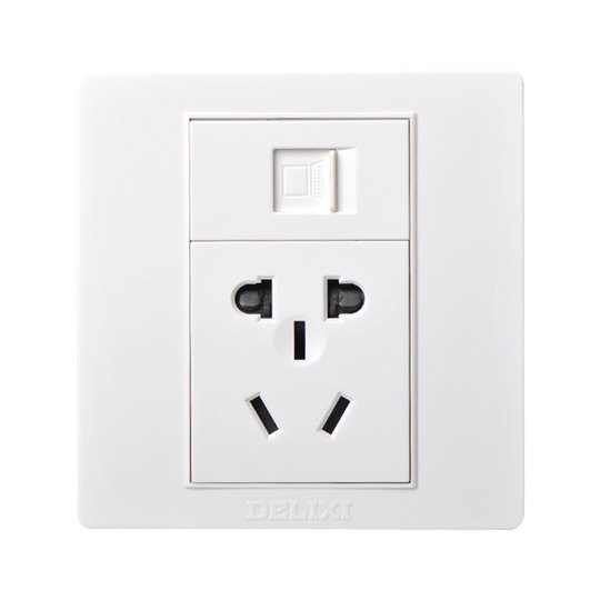 Delixi gigabit-netzwerkpanel mit dual-port-netzwerkbuchse