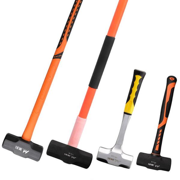 Big one hand hammer construction site solid smashing wall heavy ...