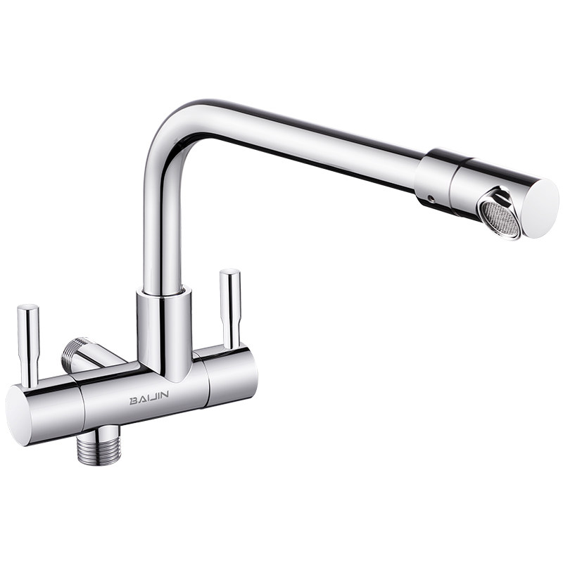 Extended Mop Pool Faucet - Balcony In-Wall Single Cooling with Spray ...