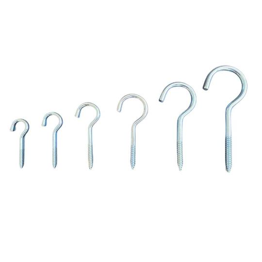 Galvanized Iron Wind Hooks - Screw Hooks for Lighting & Decor