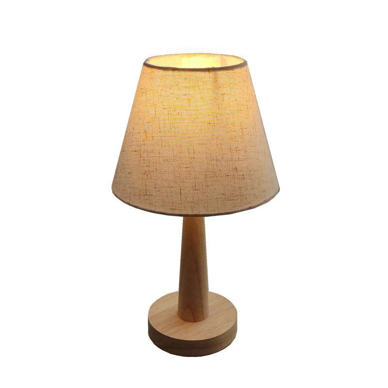 Wood Desk Lamp with Remote - Dimmable LED Bedside Night Light