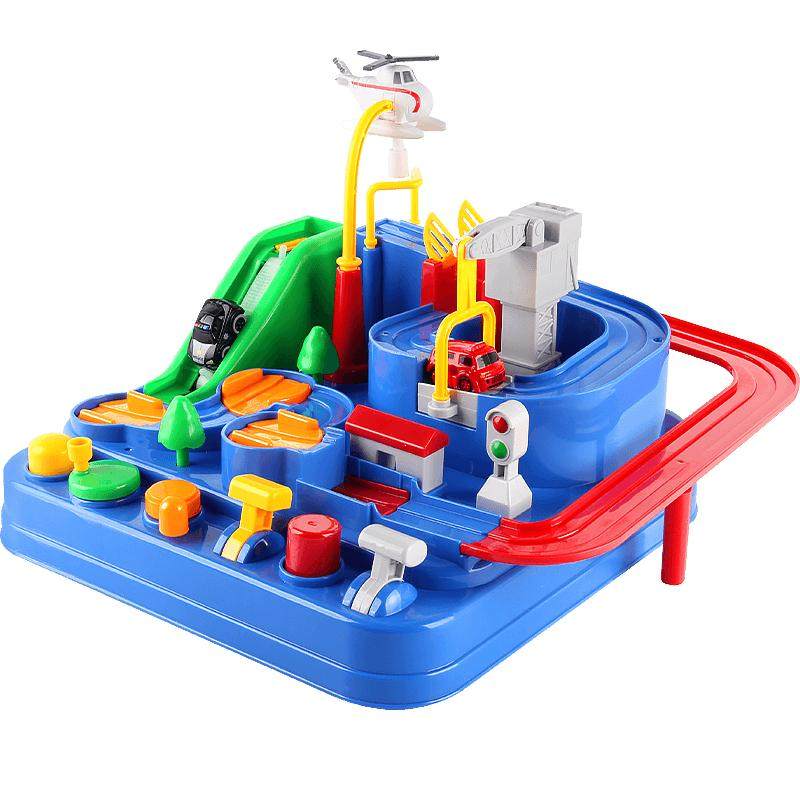 Small Train Track Racing Toy | Children's Car Parking Lot Puzzle ...