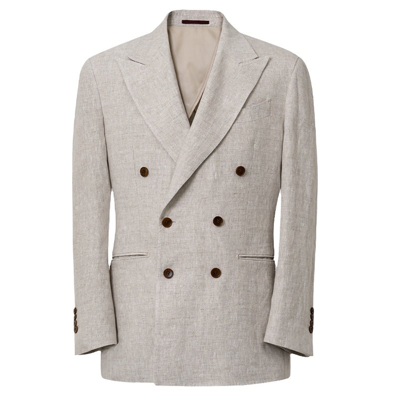 Cultum Linen Double-Breasted Suit - Naples Style