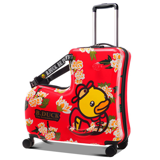 B.Duck Children's Suitcase - Ride-On Trolley Case with Cute Design