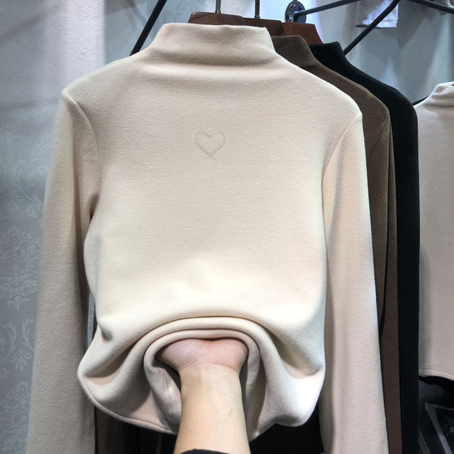 2024 autumn and winter double -sided moral velvet high -necked bottom ...