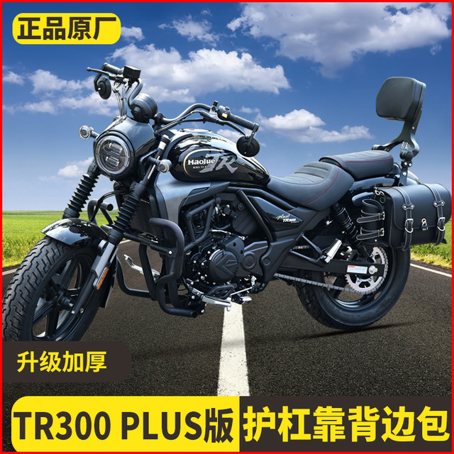 Suitable for Haojue TR300plus modified bumper guard thickening and widening folding backrest ...