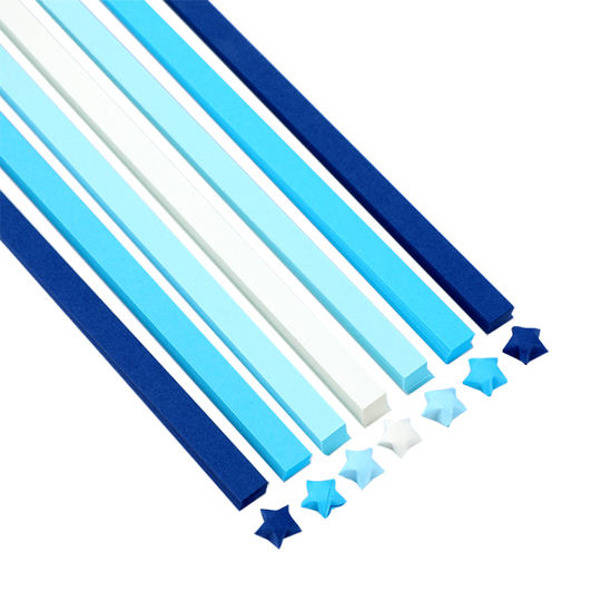 Gradient Color Star Paper - Handmade Lucky Star Origami for Kids