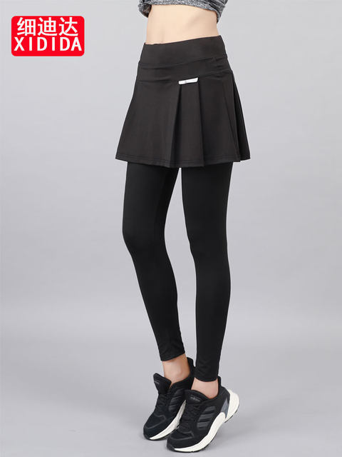 New fitness quick -drying sports pants skirt women's spring and autumn vacation two yoga ...