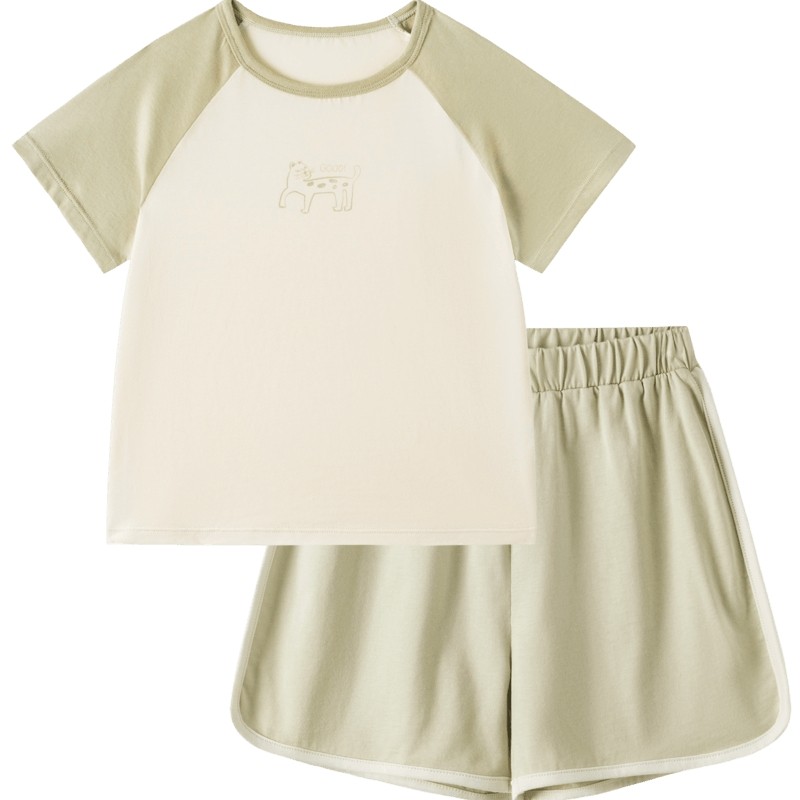 סט בגדי בית קיצי מכותנה Mini bala - בנים ובנות