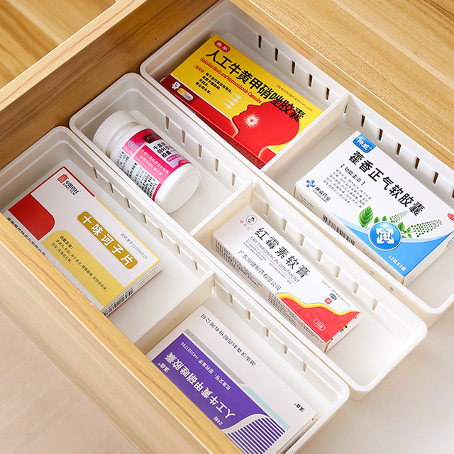 Drawer compartment storage box desk cabinet built-in stationery pen ...