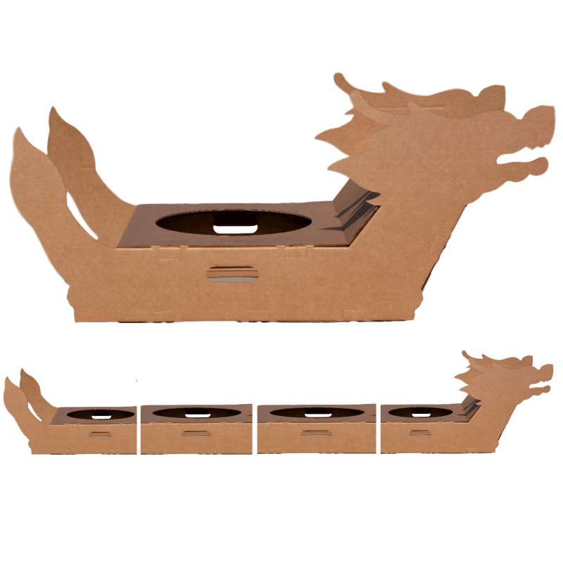 Perahu naga buatan tangan diy yang dapat dipakai untuk anak-anak