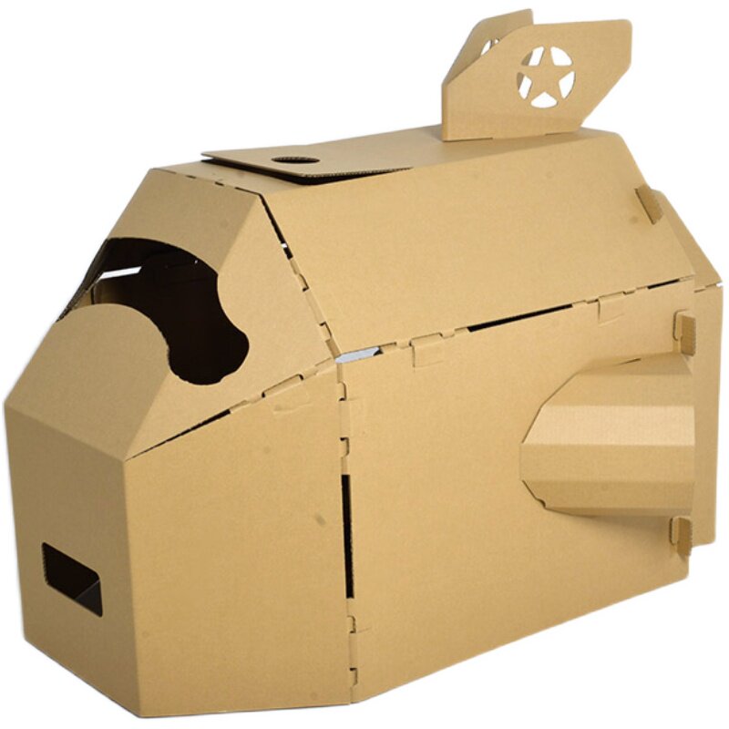 Cardboard Airplane Tank Model - Handmade Paper Craft Kit
