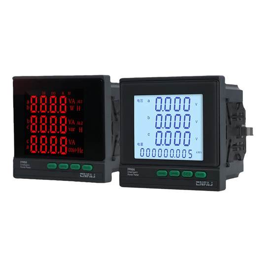 Three-Phase Digital Display Multi-Function Power Meter with Intelligent LCD Current Voltage ...