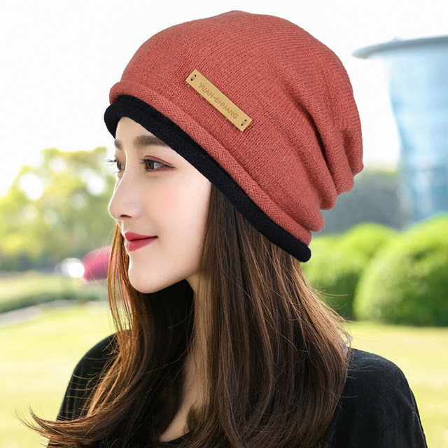 Autumn and winter hats for women, warm woolen hats, Korean style pile ...