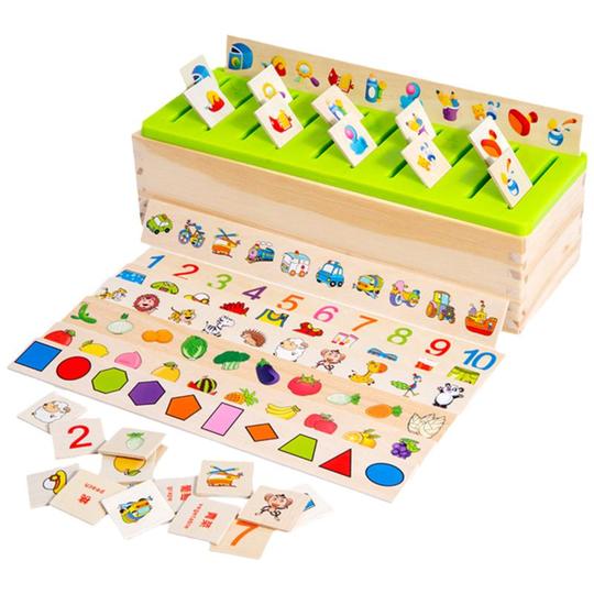 Dara Montessori Wooden Pairing Box - Early Education Toy for Toddlers