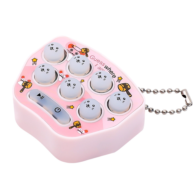 Gopher Game Toy - Electric Knocking Mouse Music Keychain for Kids