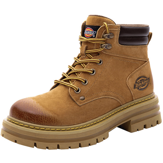 Dickies Martin Boots Men's Winter Add Velvet high yellow boots retro ...