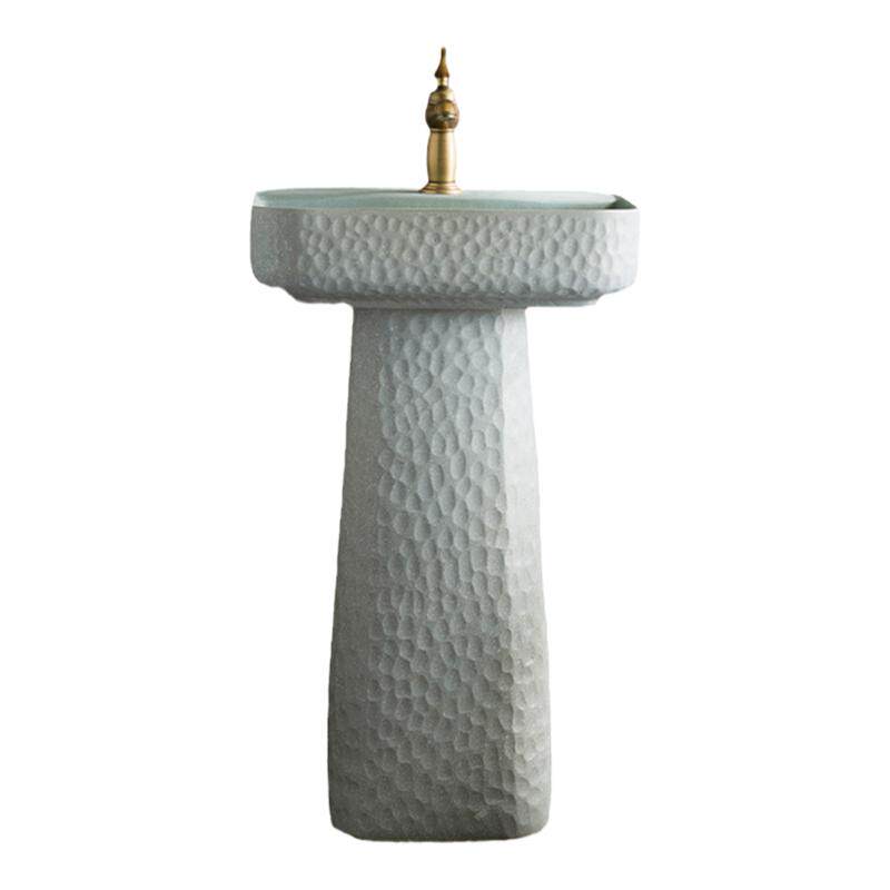 Vertical Pedestal Wash Basin for Outdoor Use - Integrated and Stylish