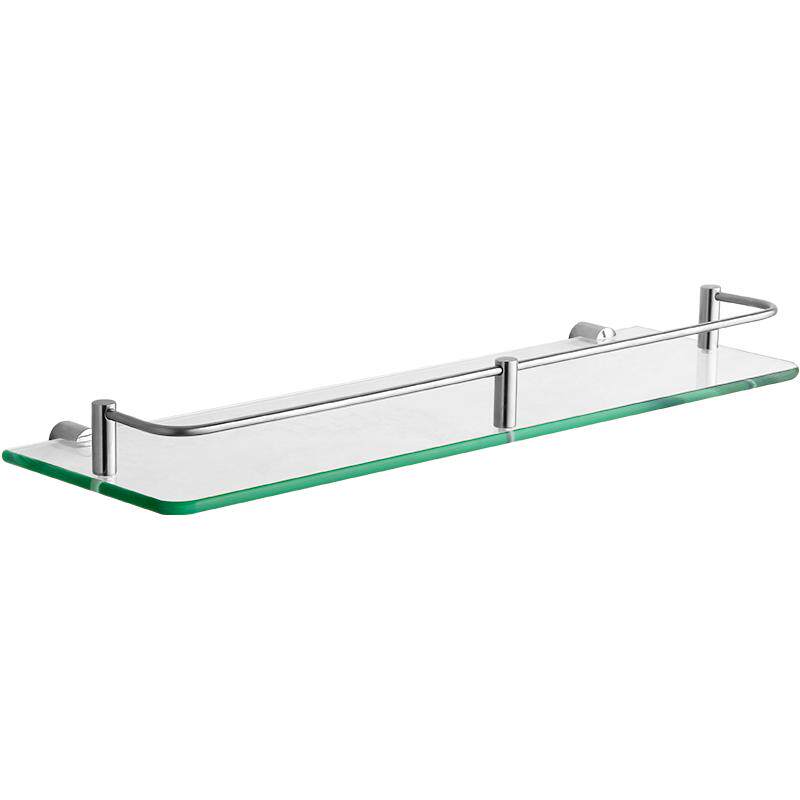 Kelaien Stainless Steel Bathroom Storage Rack - 1-Tier Glass Shelf