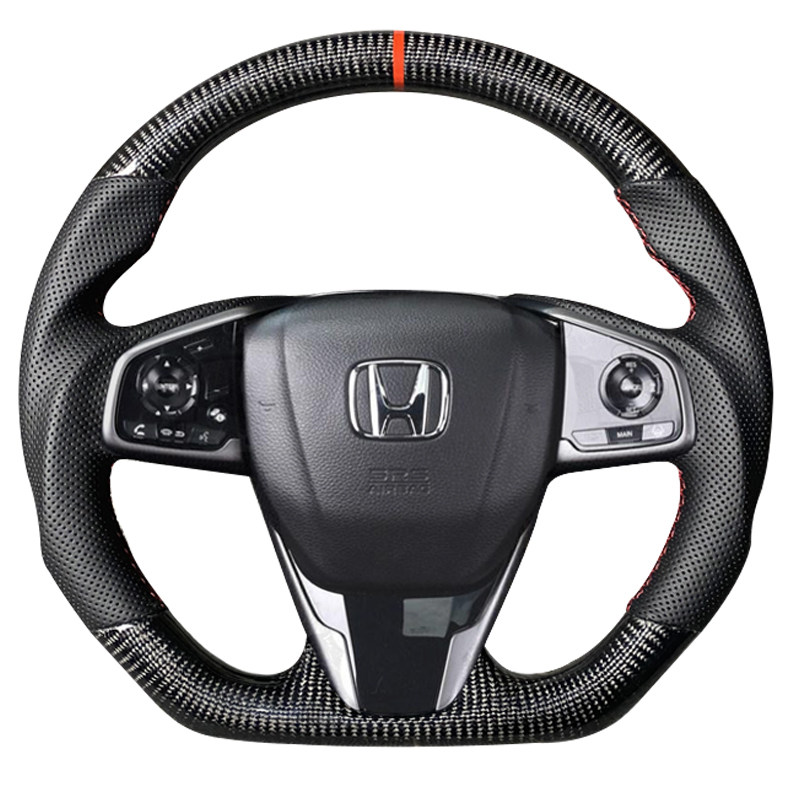 Setir Kemudi Serat Karbon untuk Honda Civic Accord CRV 2006-2022
