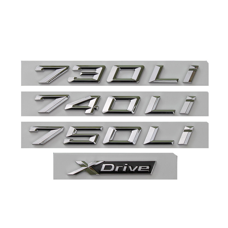Rear Emblem Displacement Stickers for 23 BMW 7 Series Cars (740li ...