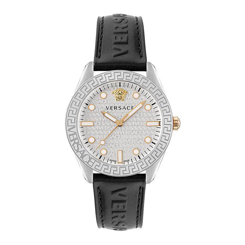 ヴェルサーチ グレカ ドーム スイス製クォーツ時計 |ビジネスメンズウォッチ |輸入ベルト