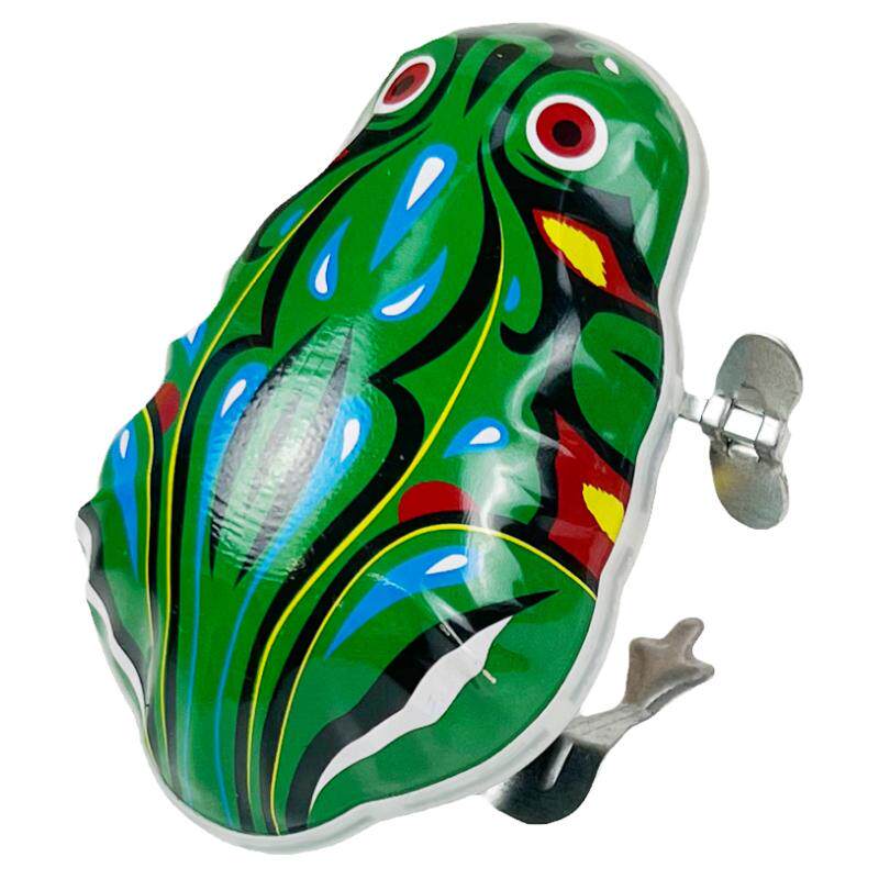 Disco Bear Iron Frog Clockwork Toy - Nostalgic Bouncing Frog