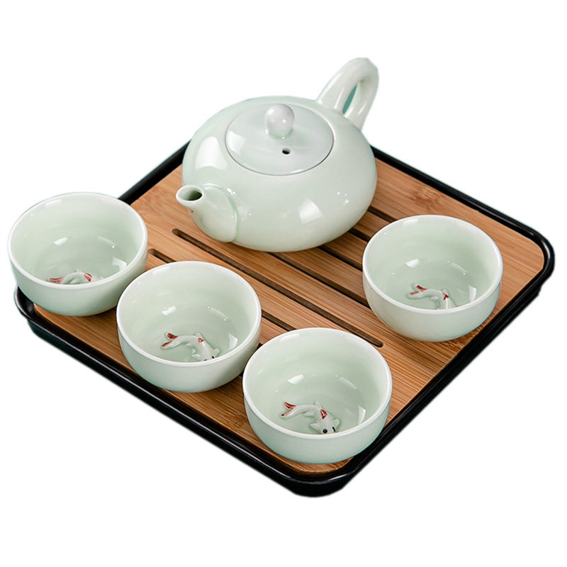 Japanese Style Kung Fu Tea Set for 2 | Dry Tea Tray Teapot Teacup ...