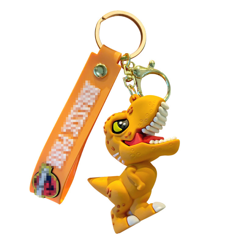 Lavish Gift Cartoon Dinosaur Keychain - Cute Silicone Pendant for ...