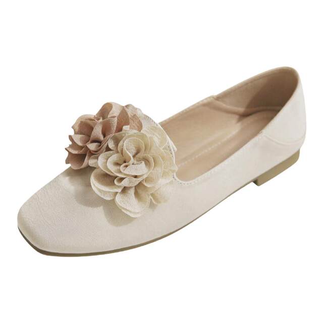 Sheepskin version ~ Flower French Single Shoes French Single Female ...