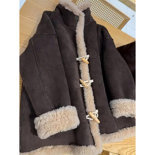 Extraordinary women's fat MM American lamb plug jacket in winter new ...