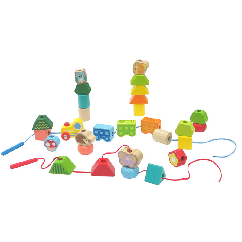 Hape Jungle Train Beading Set - Juguete Educativo de Madera