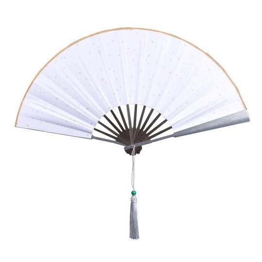 Classical Chinese Style Kung Fu Folding Fan with Custom Silk Design