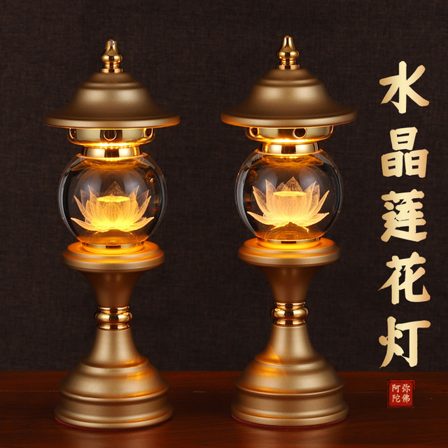 Crystal LED Lotus Lantern Buddha for Lantern Lantern Buddha Temple ...