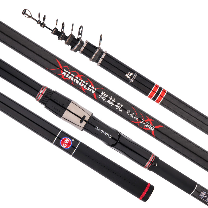 Vara de pesca guangweiji carbono genuíno ultra-rígido ultra-leve anel ...