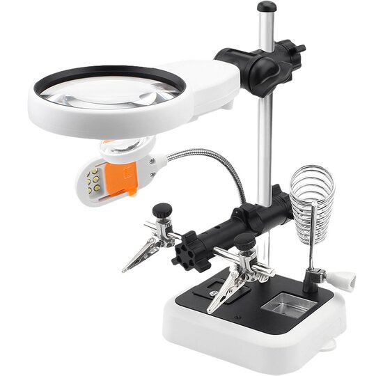 High-Definition Desktop Magnifying Glass with LED Light - Mobile Phone ...