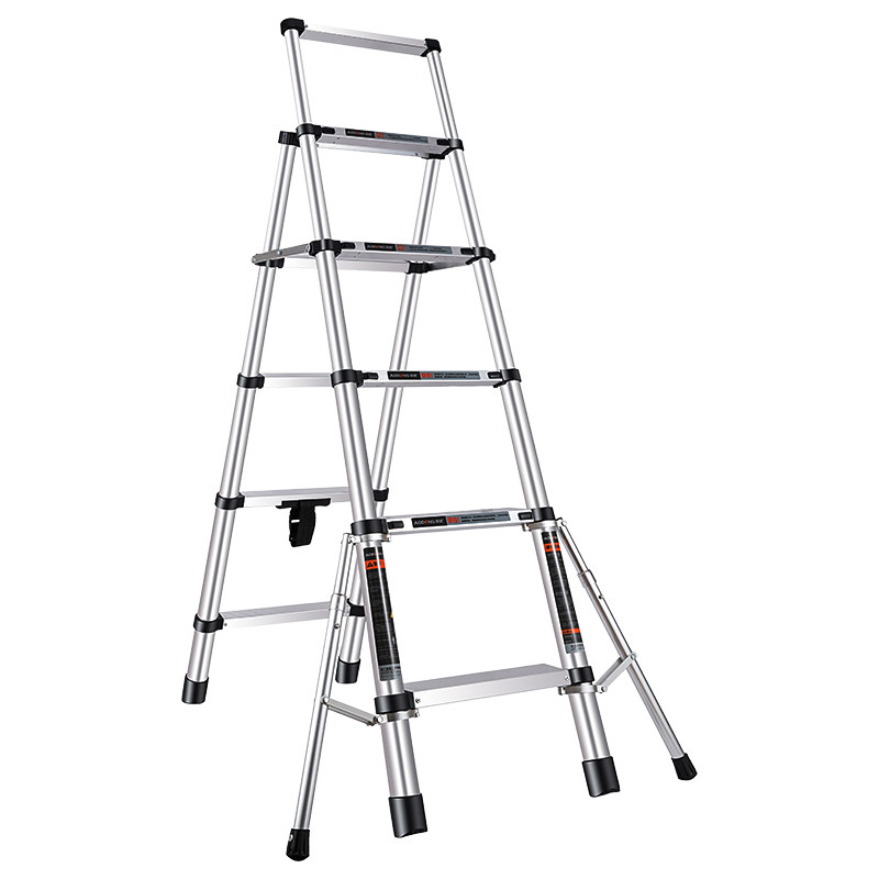 Aopeng Telescopic Ladder - 5-Step Aluminum Alloy Folding Ladder